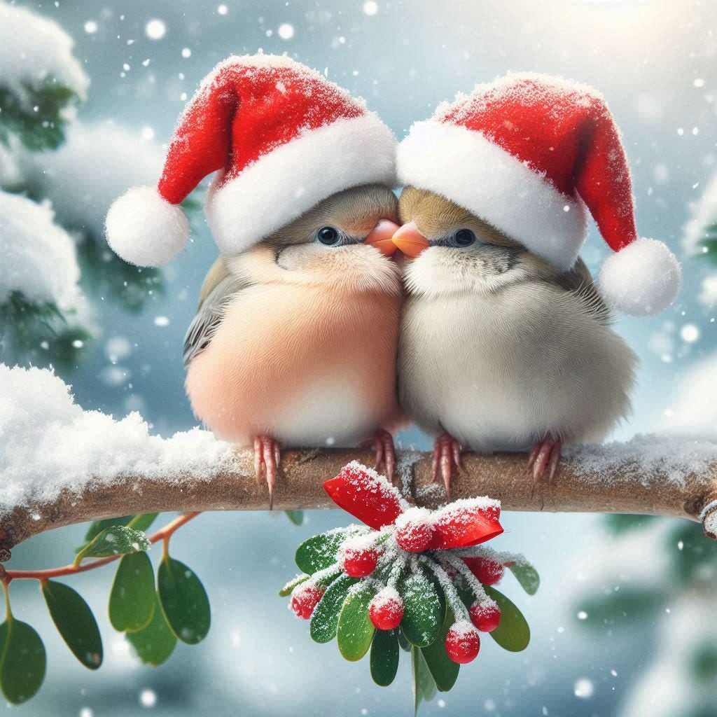 Birds in Love Christmas Theme. - Etsy