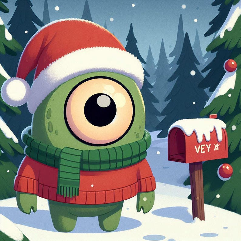 Cyclops in Christmas Theme. - Etsy