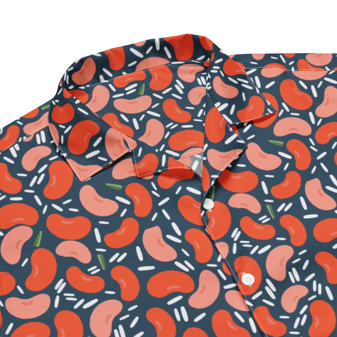 New Olreans Jazzfest Red Beans and Rice Shirt NAVY Button Down ...