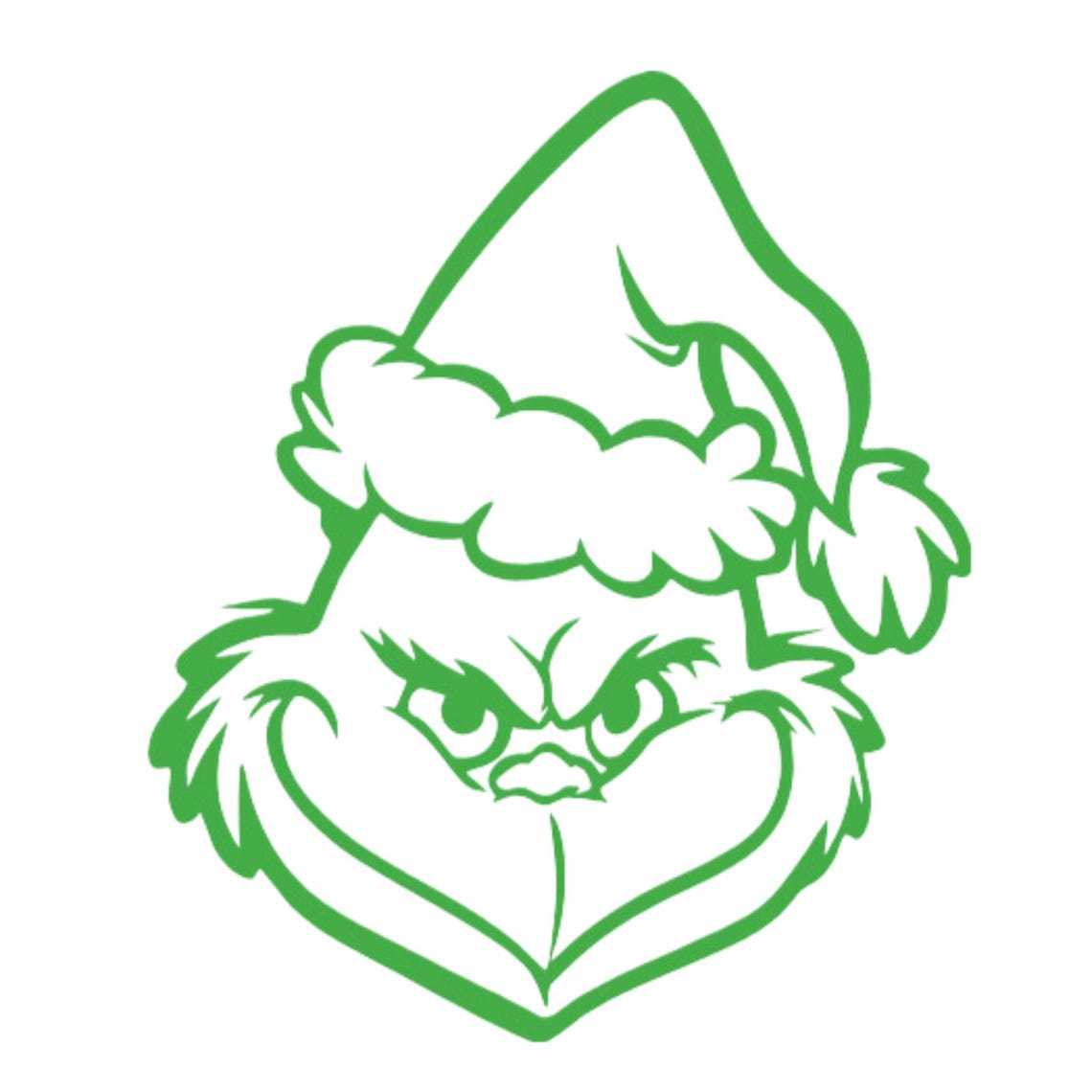 Grinch Car Decal, Grinch Santa Hat, Christmas Car Decal, Grinch Sticker ...