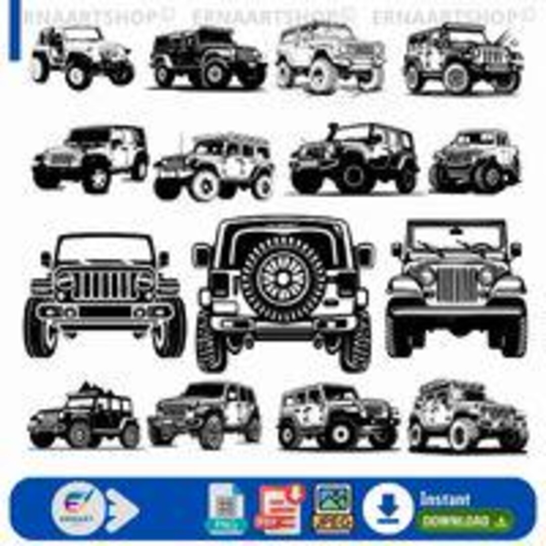 Jeep SVG Bundle PNG Designs for T-shirts & Jeep Gifts Easy to Use ...