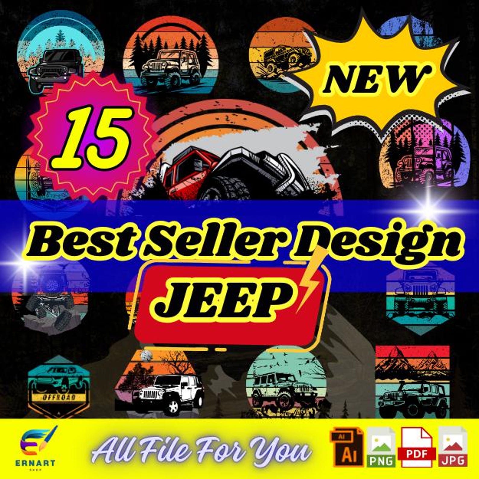 Jeep SVG Bundle Custom American Offroad Shirt PNG Designs for T-shirts ...