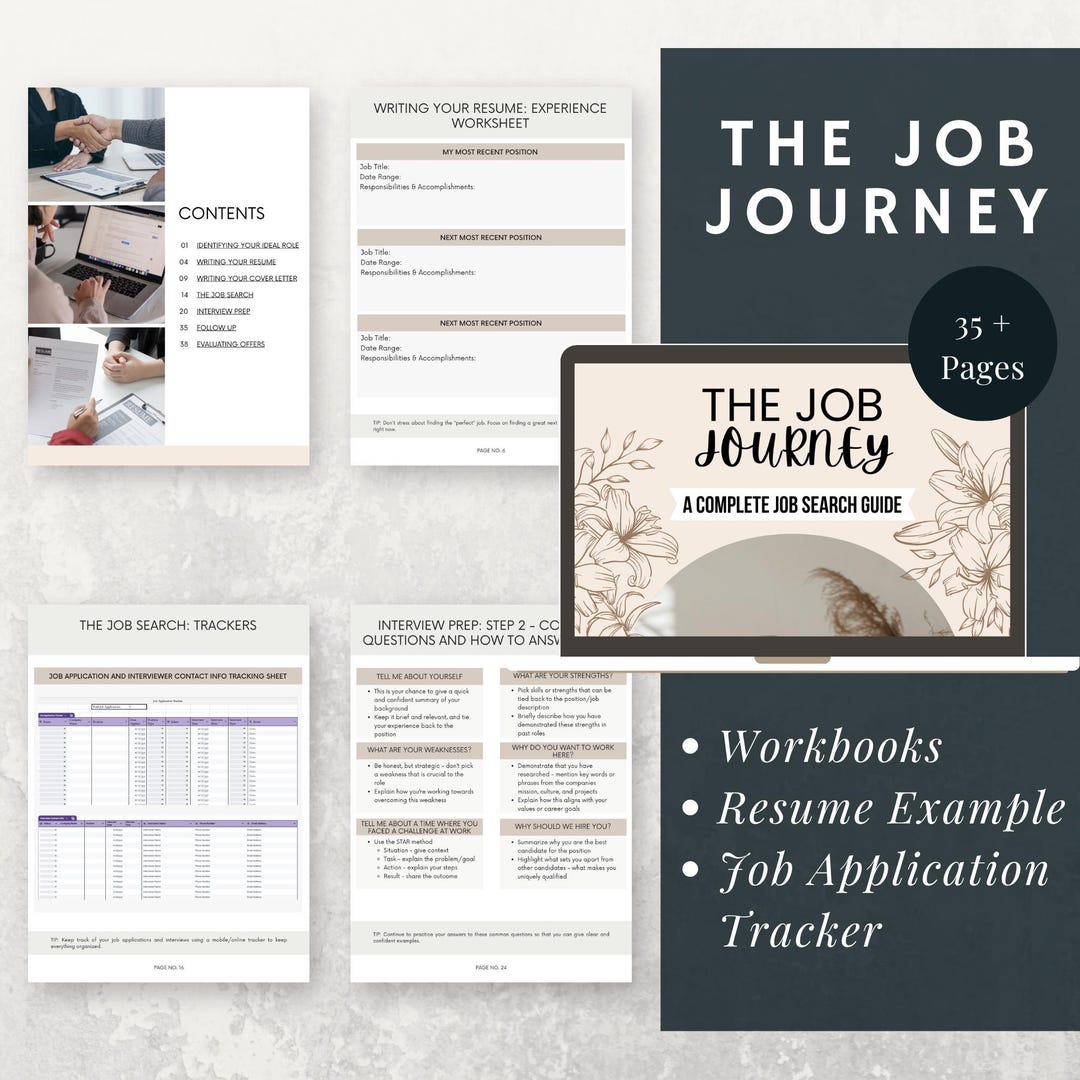 Job Search Guide PDF | Resume & Interview Tips | Job Application Tracker - Etsy
