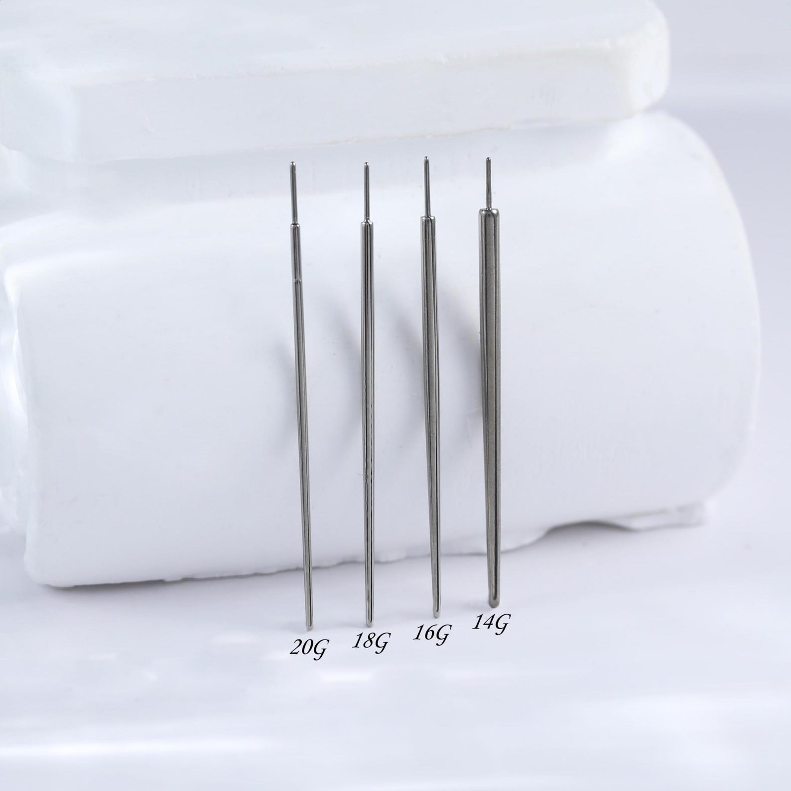 Titanium Threadless Insertion Pin • Self Piercing Taper Guide Needle ...