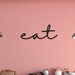 Eat Cursive Kitchen Text Metal Art, Cook Steel Wall Sign, Foodie Metal ...