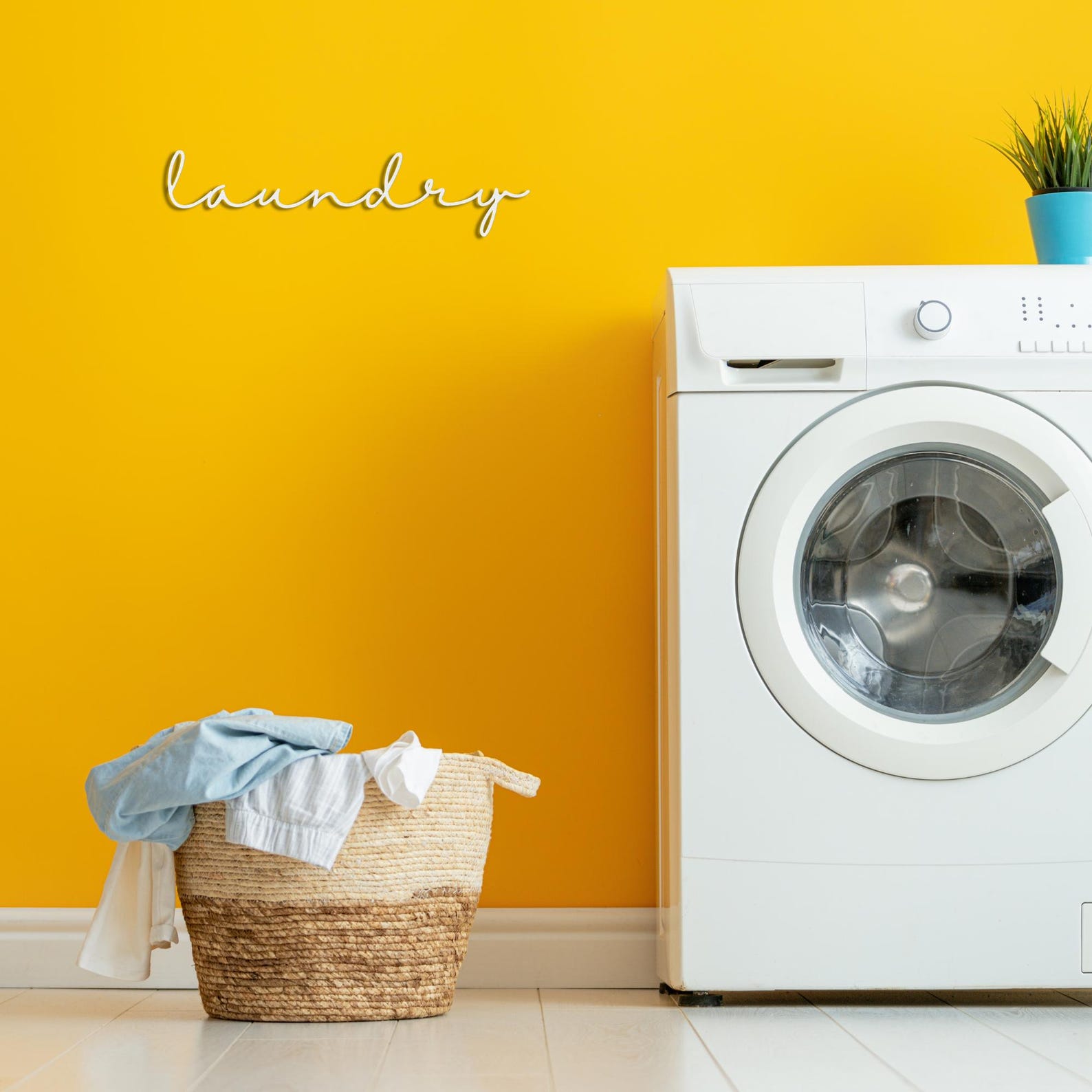 Laundry Room Metal Sculpture Text, Washroom Metal Wall Art, Washing ...