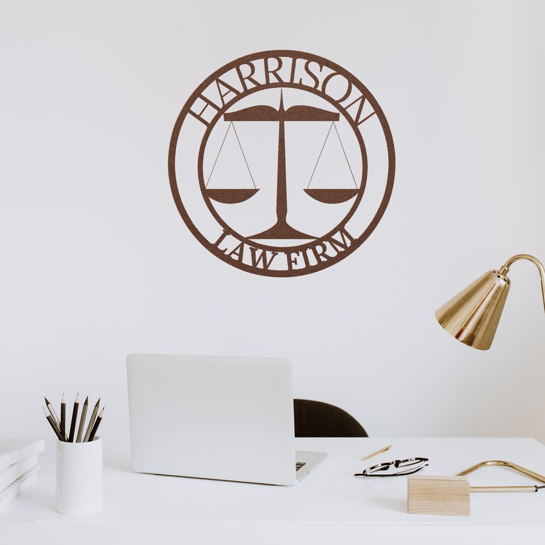 Personalized Metal Lawyer Sign, Custom Name Law Firm Decor, Attorney ...