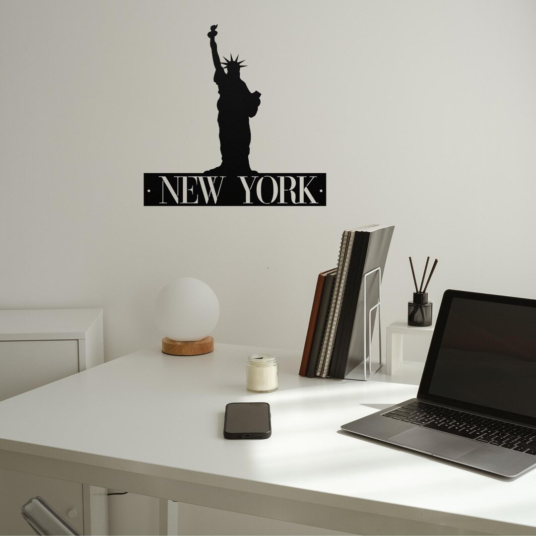 New York Text Metal Sign, the Big Apple Concrete Jungle Steel Image ...