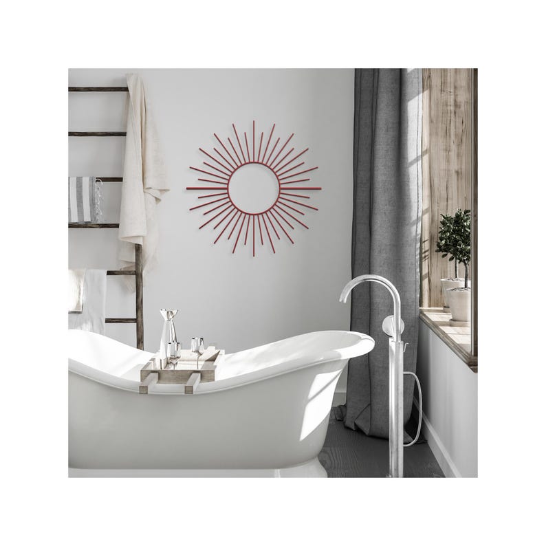 Custom Modern Sunburst Metal Cutout, Sun Steel Sign Wall Decor, Sunrise ...