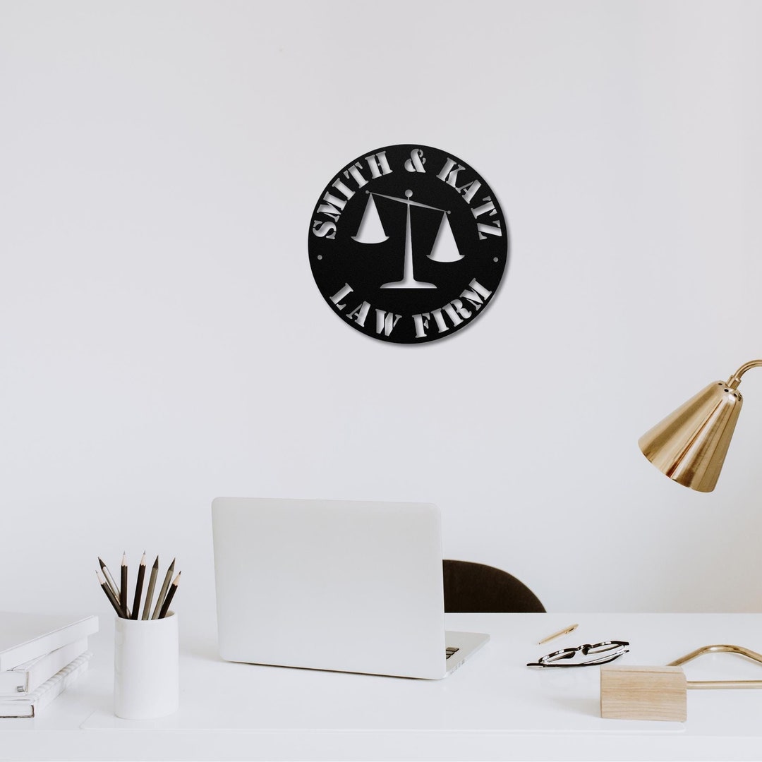 Personalized Attorney Metal Wall Art, Lawyer Steel Wall Sign, Law Firm ...