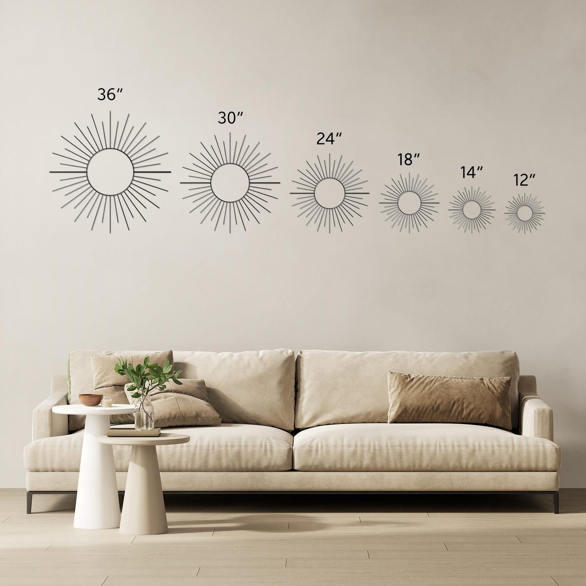 Custom Modern Sunburst Metal Cutout, Sun Steel Sign Wall Decor, Sunrise ...