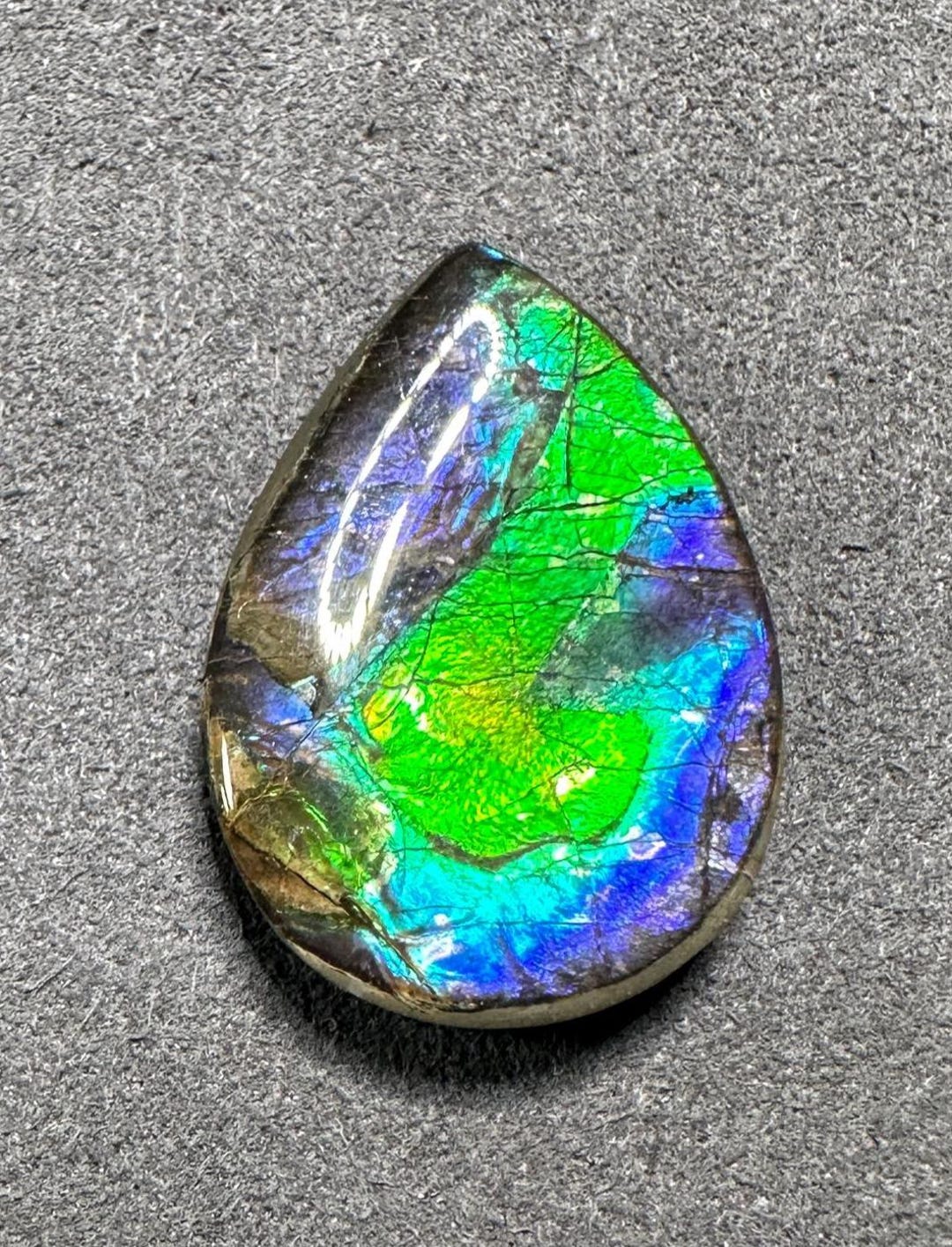 Canadian Ammolite Gemstone: Freeform Pendant Stone, Aurora Colors - Etsy