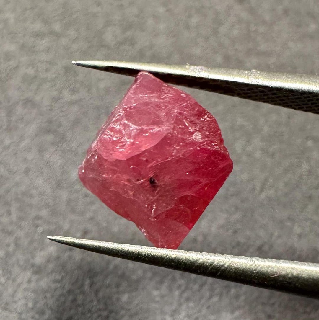 Mahenge Spinel Crystal: Raw Red & Pink Gemstone, August Birthstone - Etsy
