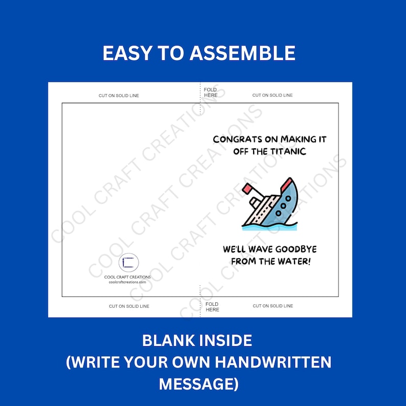 Funny Coworker Leaving Card: Sinking Ship Farewell (digital Download ...