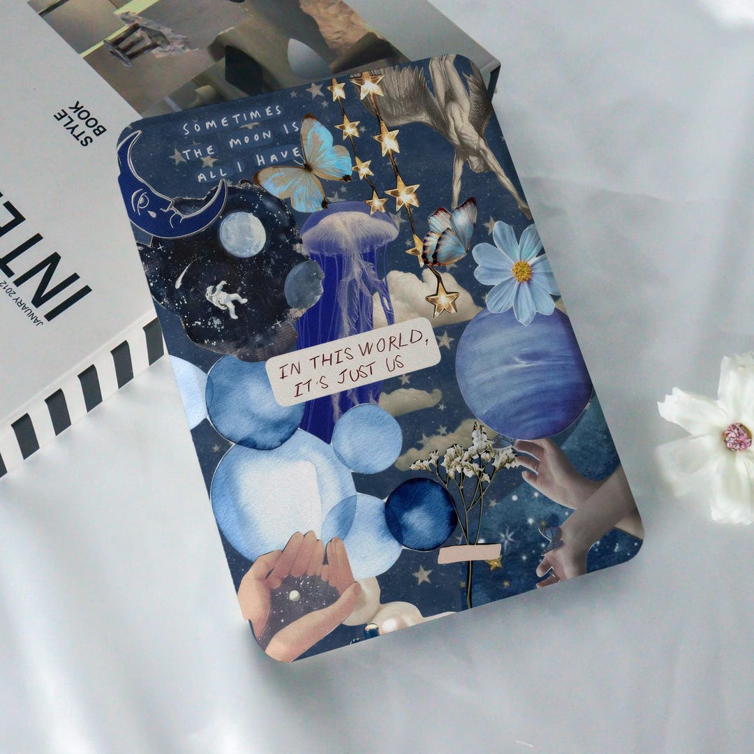 Dark Blue Butterfly Collage Kindle Case,kindle 11/12th,paperwhite 10 ...