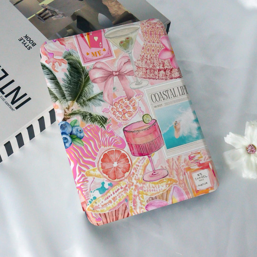 Pink Drinks Collage Kindle Case,kindle 8/10/11th,paperwhite 6/7/10th ...