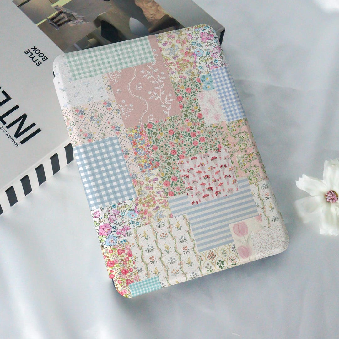Floral Plaid Collage Kindle Case,kindle 11/12th,paperwhite7/10/12th ...