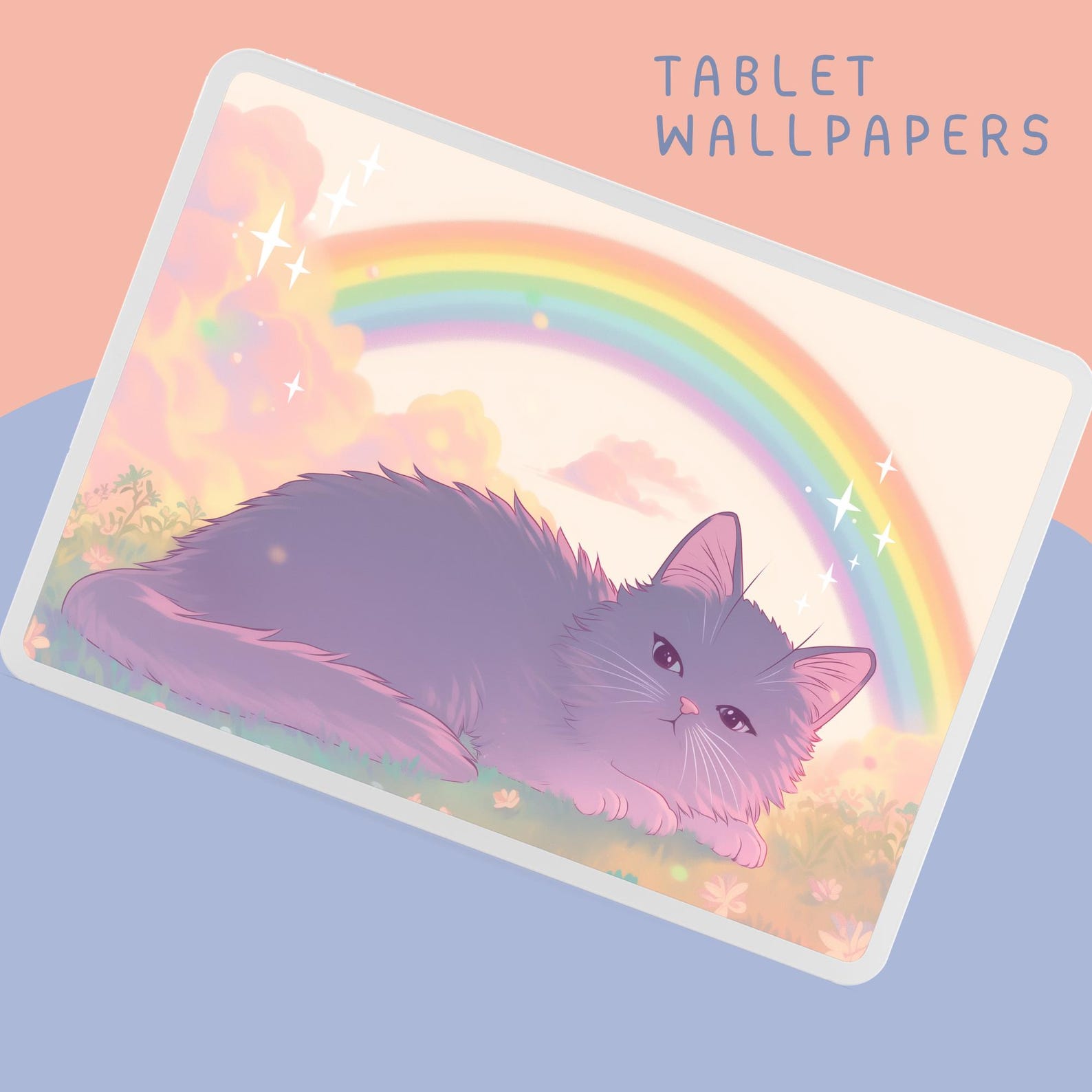 Pastel Anime Wallpaper: Kawaii Meadow Screensaver (4K Digital Download ...