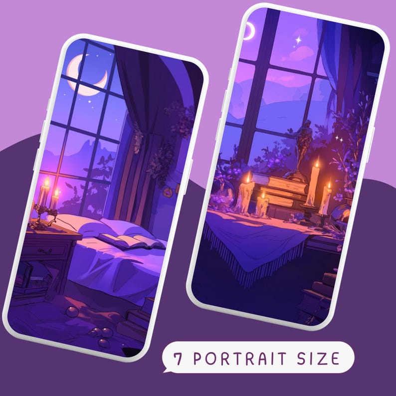 Witchcore Anime Wallpaper: Purple Witchy Desktop & Phone Background ...