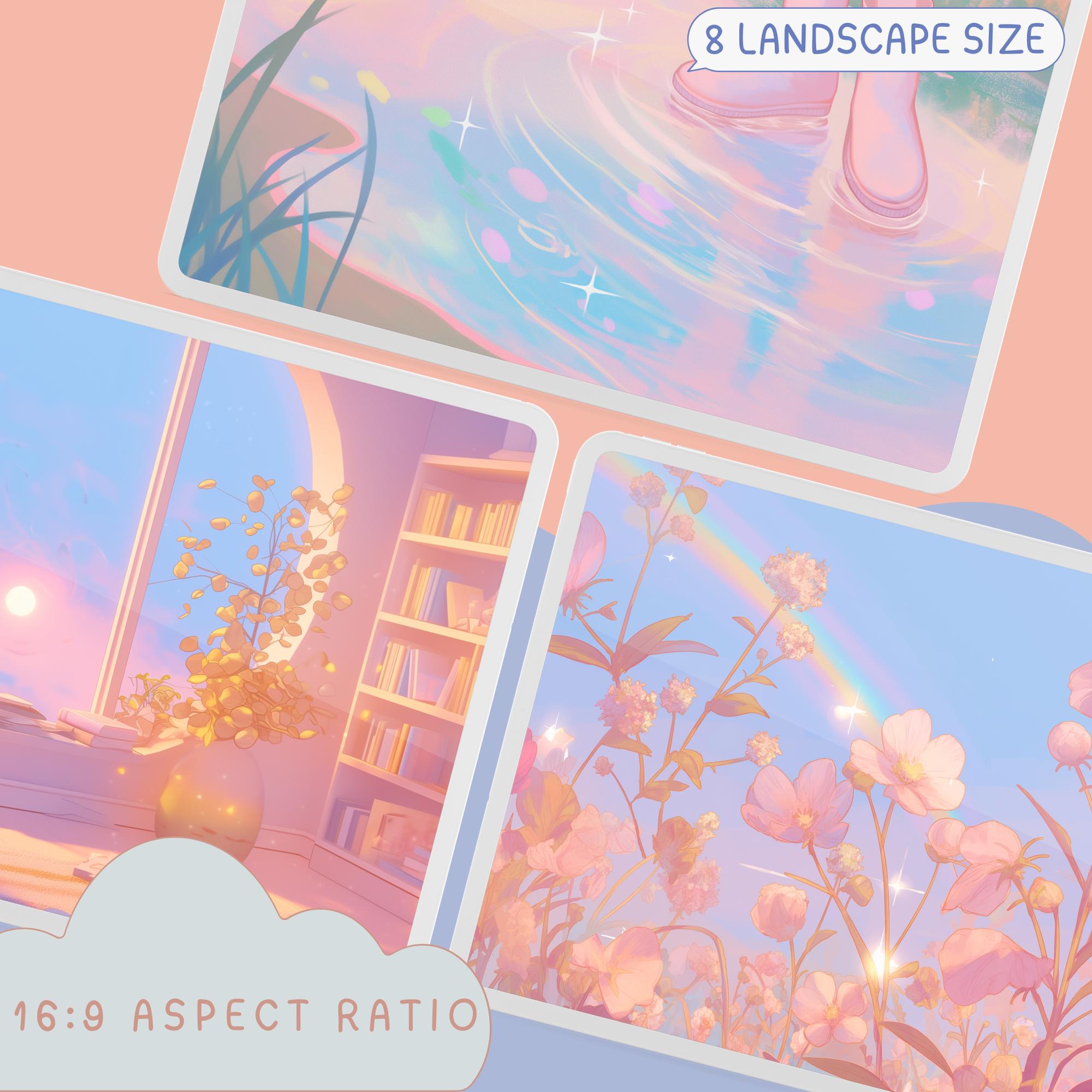 Pastel Anime Wallpaper: Kawaii Meadow Screensaver (4K Digital Download ...