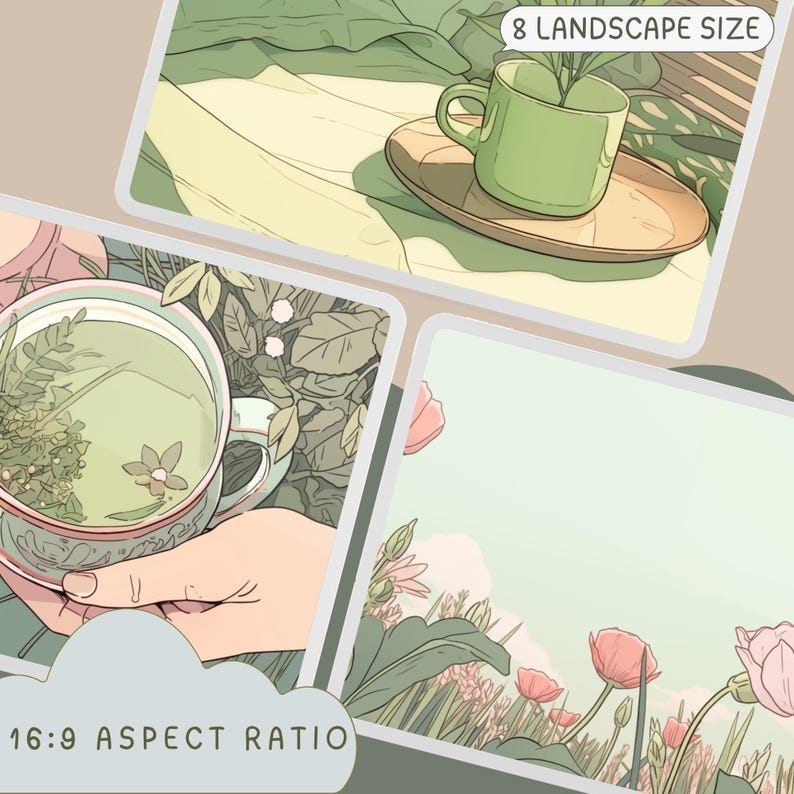 Lofi Nature Wallpaper, Matcha Green Desktop Wallpaper, Aesthetic Phone ...
