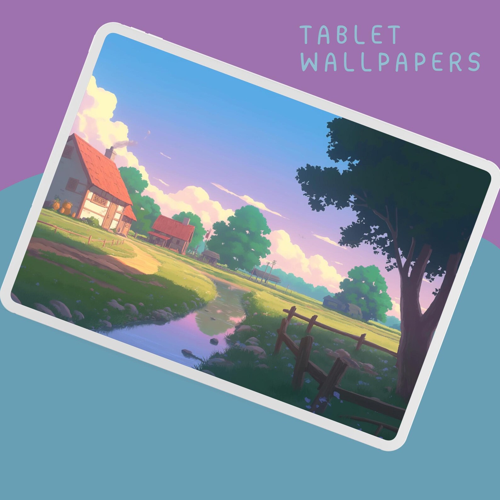 Cozy Sunset Wallpaper, Cute Anime Desktop Background, Pastel Kawaii ...