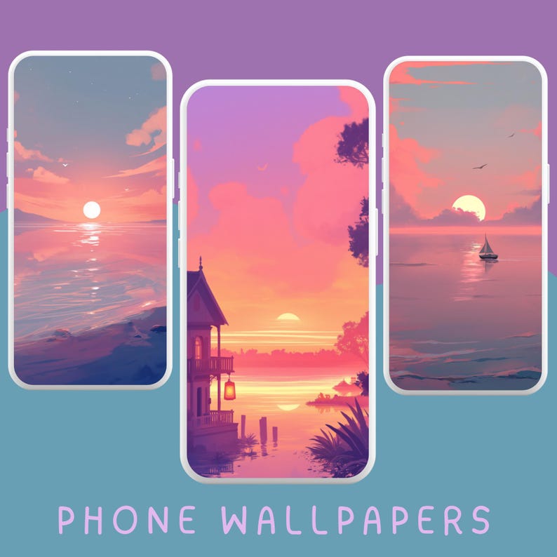 Cozy Sunset Wallpaper, Cute Anime Desktop Background, Pastel Kawaii ...