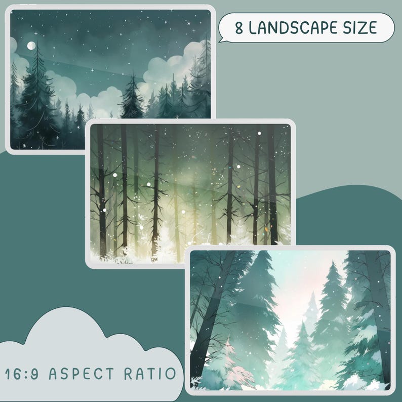 Watercolor Forest Wallpaper Cozy Desktop Wallpaper Matcha Green Phone ...