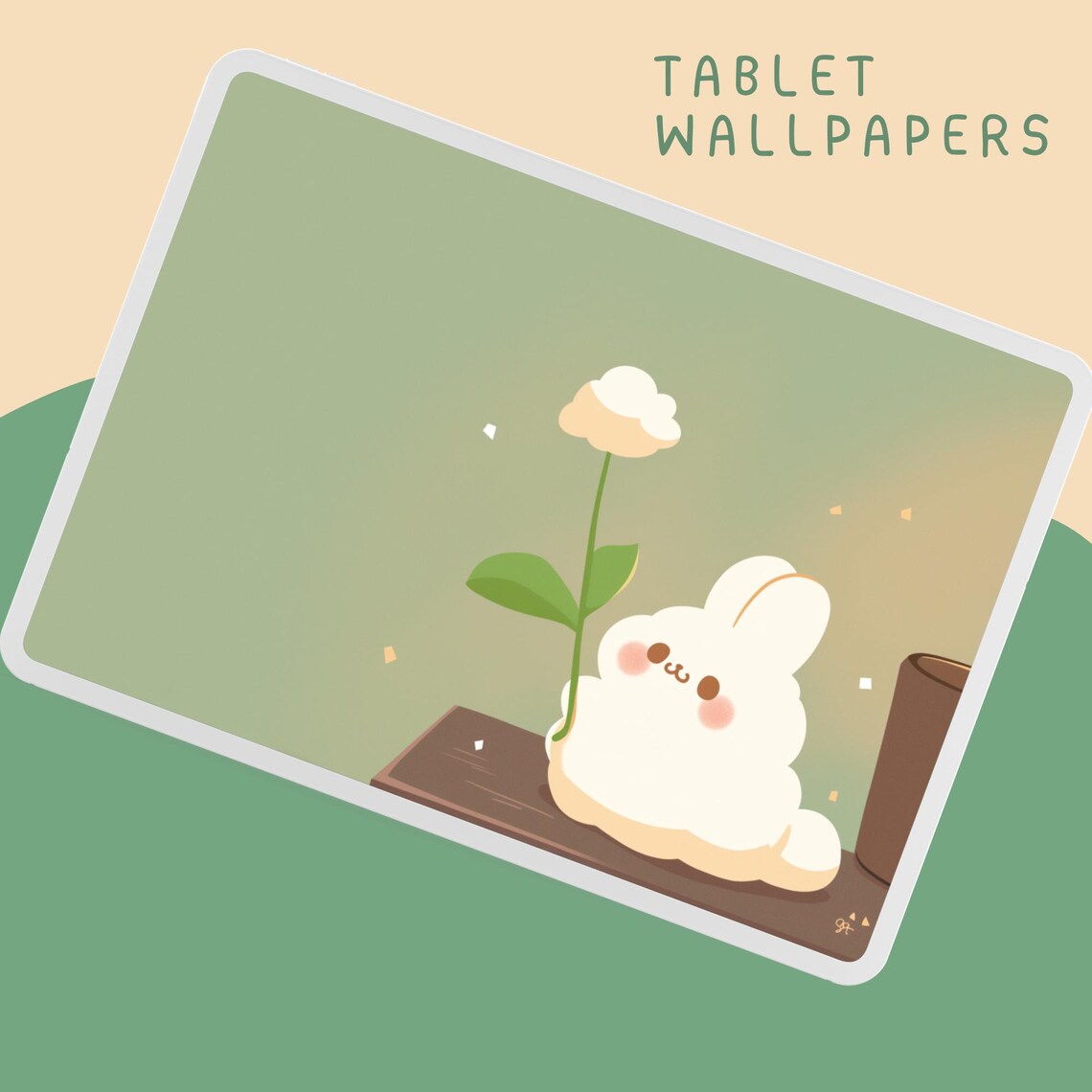 Spring Bunny Wallpaper Pastel Desktop Background Kawaii Wallpaper Cozy ...