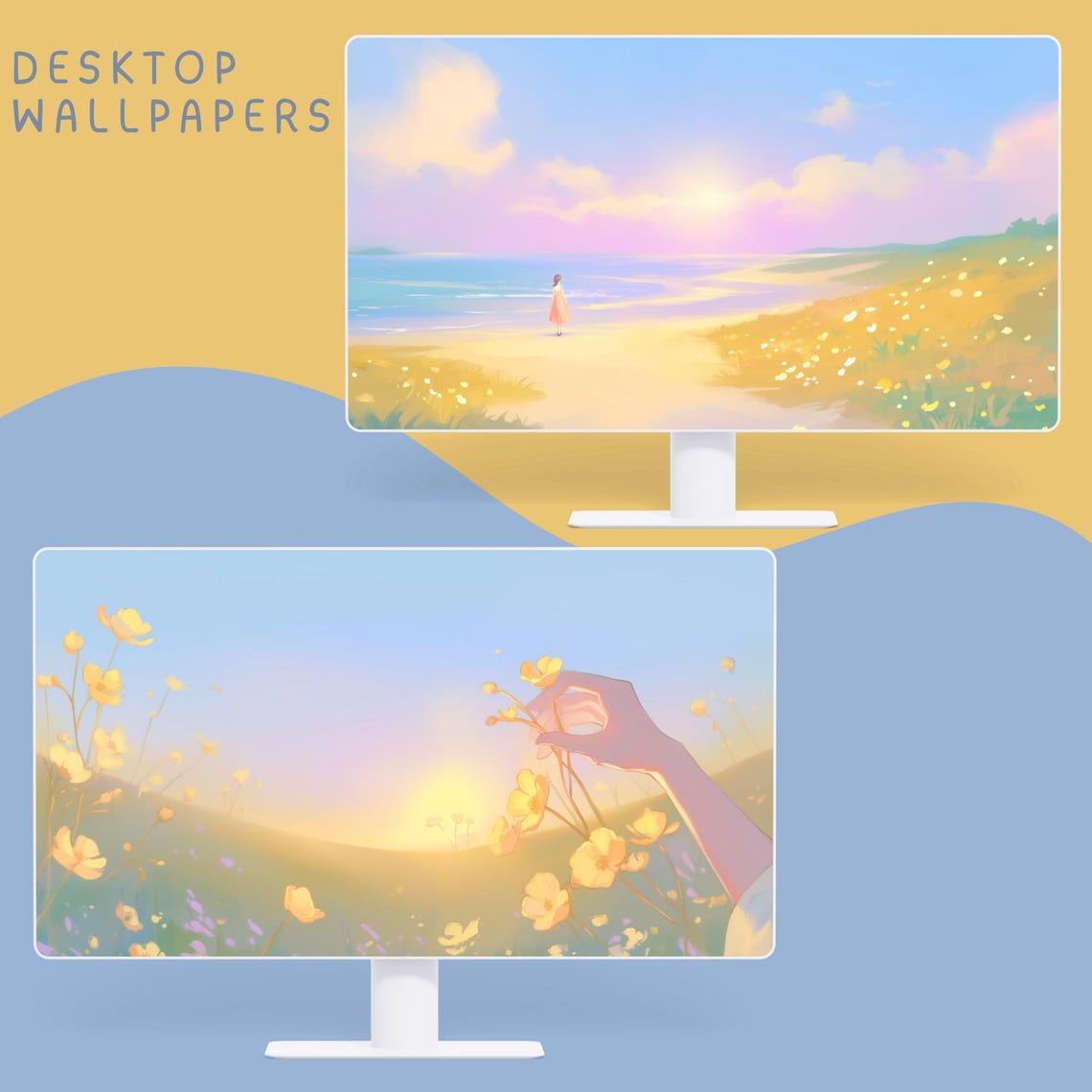 Spring Dreamy Meadow Wallpaper Sunny Desktop Background Summer Phone ...