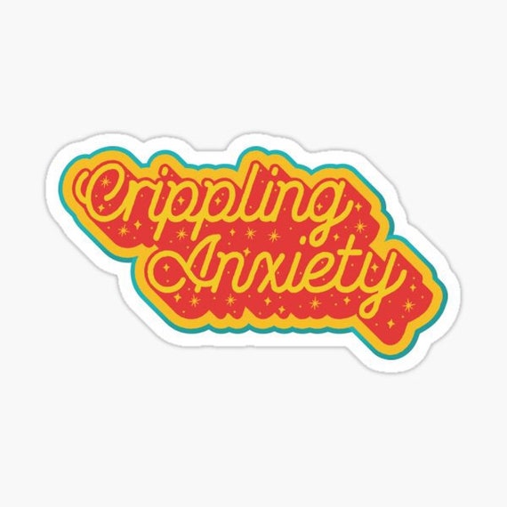 Anxiety Die Cut Vinyl Sticker Decal Meme Funny Mental | Etsy