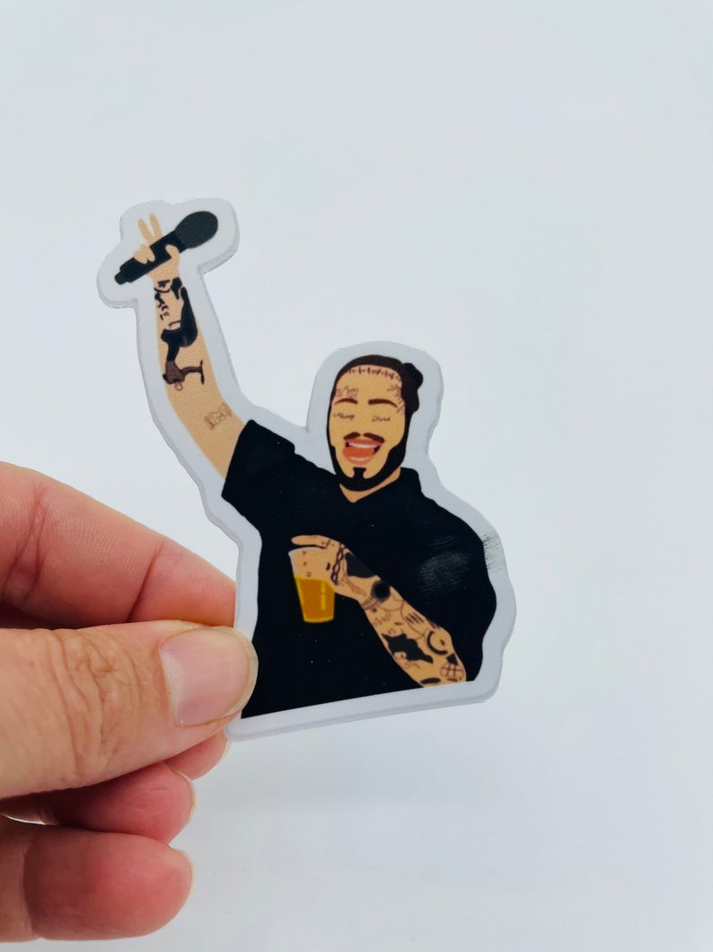 Post Malone Die Cut Vinyl Sticker | Decal | Planner | Journal | Singing ...
