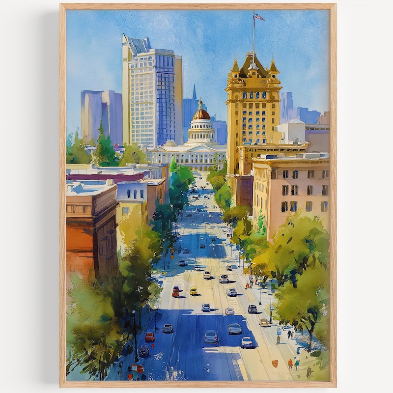 Sacramento Illustration - Etsy