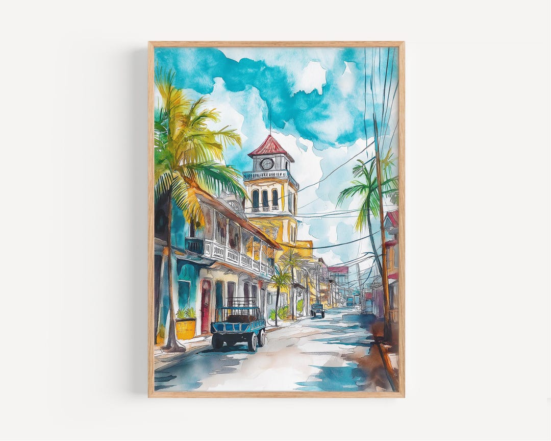 Iloilo City Watercolor Painting- Wall Art Print, Poster, Philippines ...