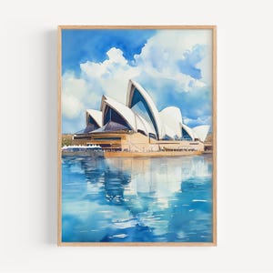 Sydney Opera House Watercolor Painting - Wall Art Print, Poster, Travel ...