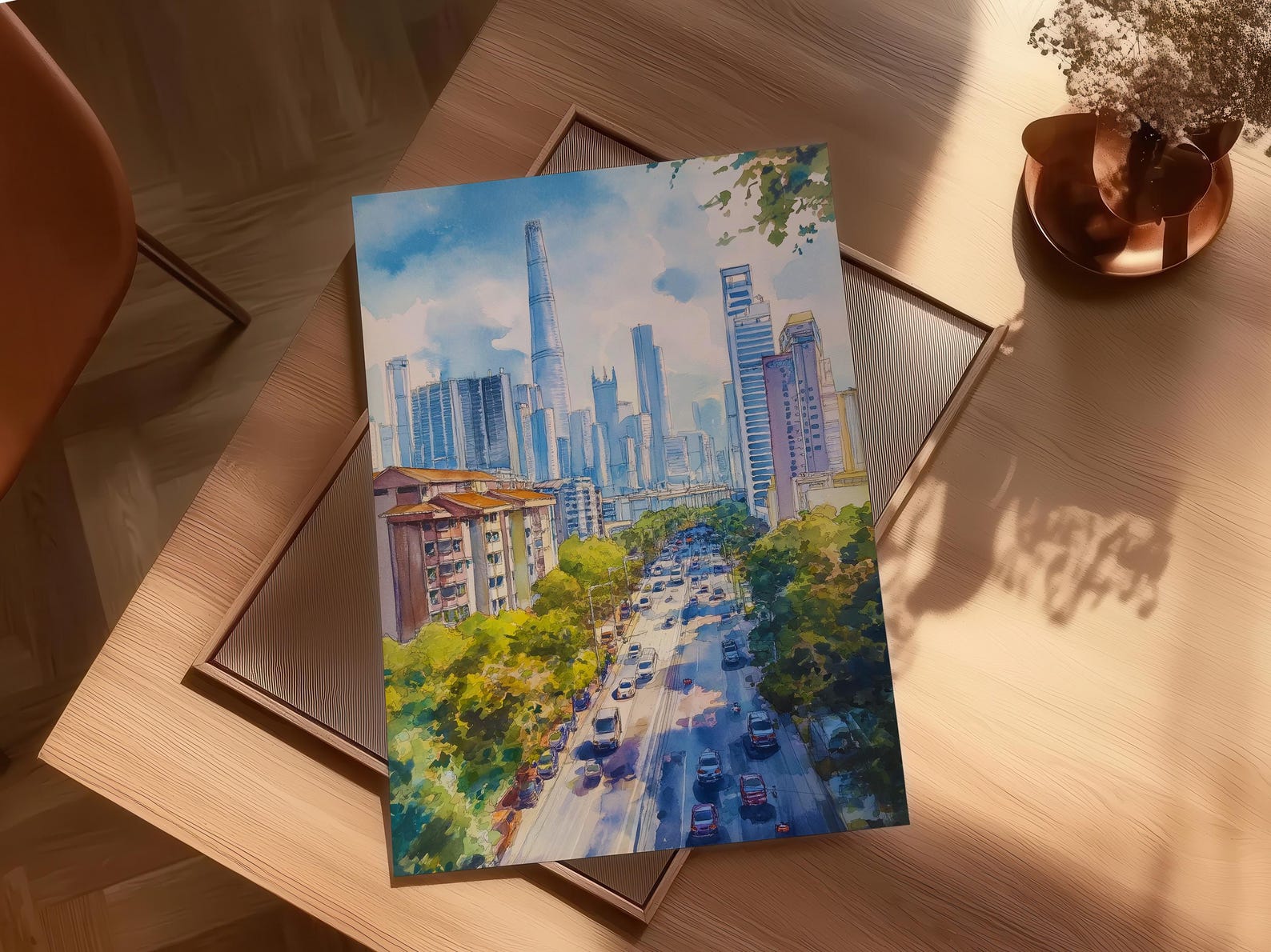 Shenzhen Watercolor Painting - Wall Art Print, Shenzhen Poster, China ...