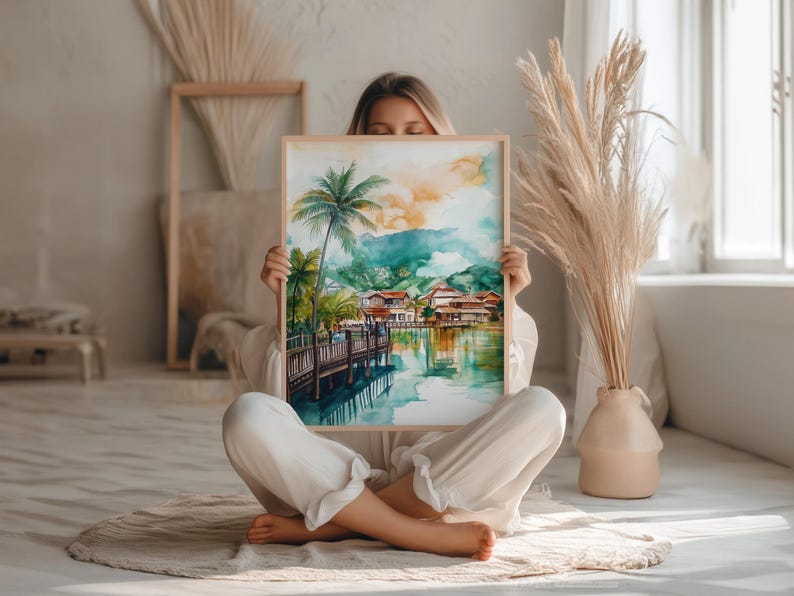 Davao City Watercolor Painting- Wall Art Print, Poster, Philippines ...