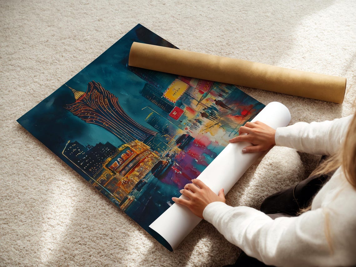 Macau Watercolor Painting - Wall Art Print, China Poster, China Print ...