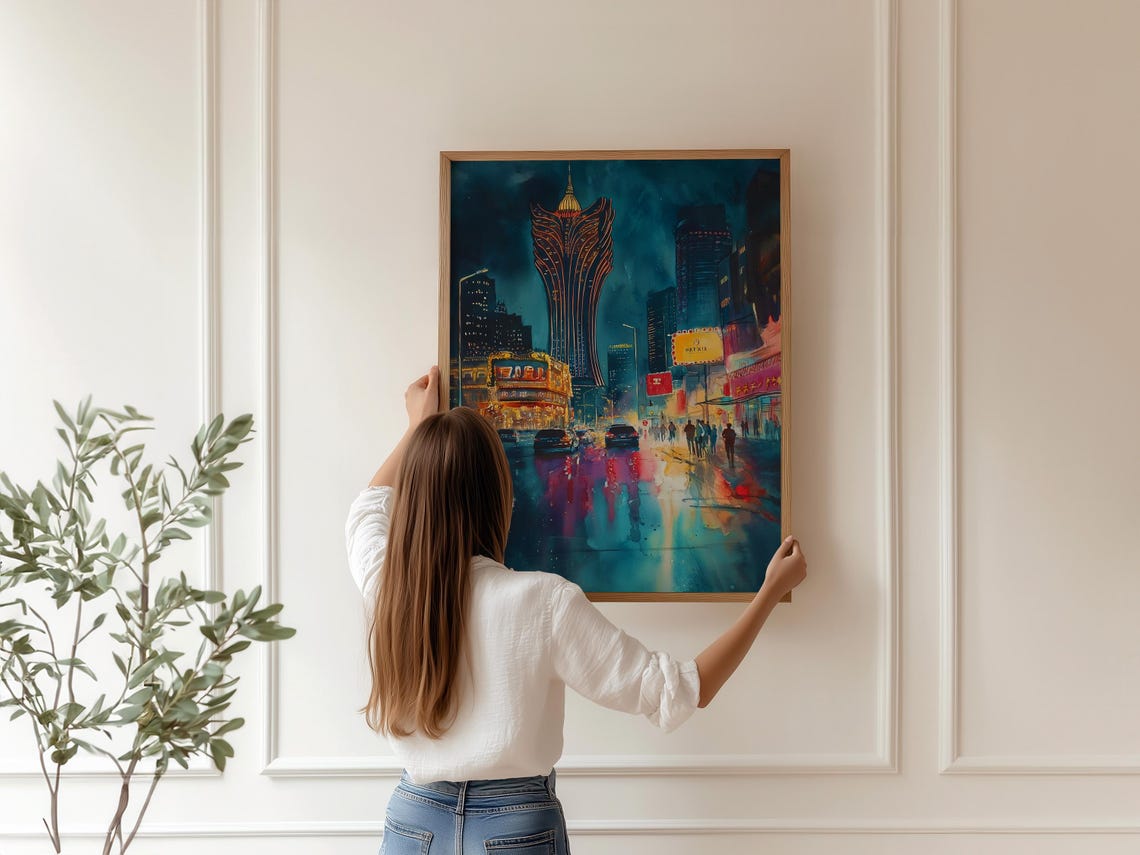 Macau Watercolor Painting - Wall Art Print, China Poster, China Print ...