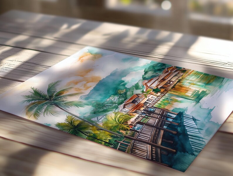 Davao City Watercolor Painting- Wall Art Print, Poster, Philippines ...