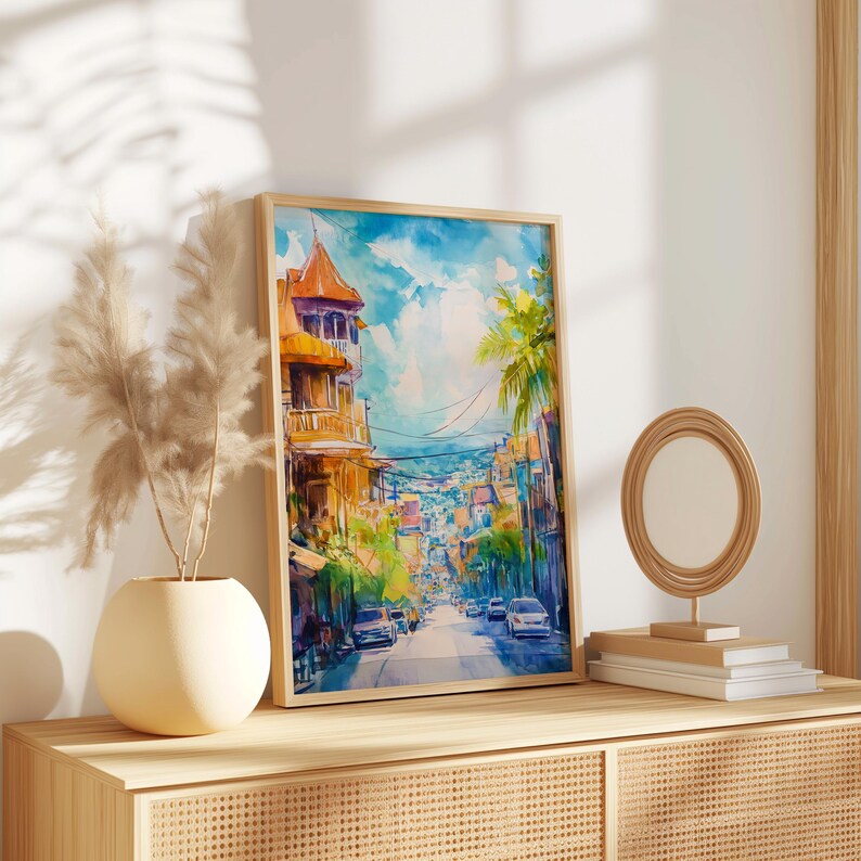 Cebu City Watercolor Painting - Wall Art Print, Poster, Philippines ...