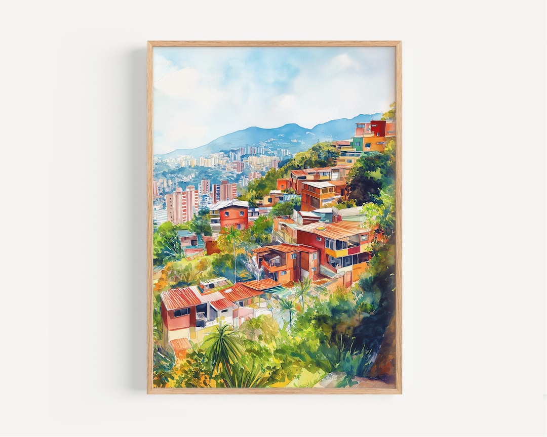 Caracas Watercolor Painting-wall Art Print, Caracas Poster, Venezuela ...