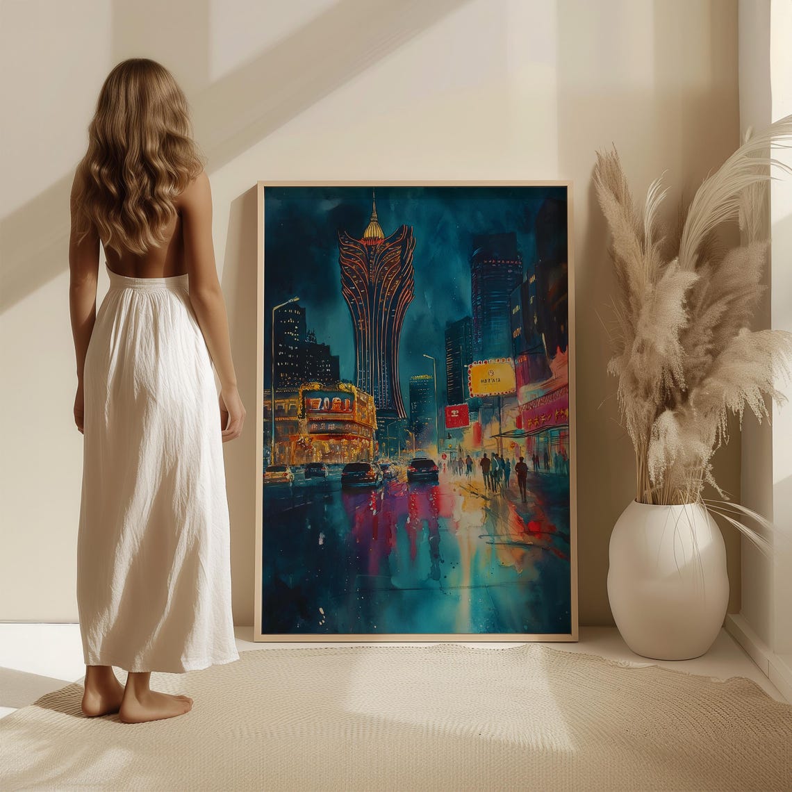 Macau Watercolor Painting - Wall Art Print, China Poster, China Print ...