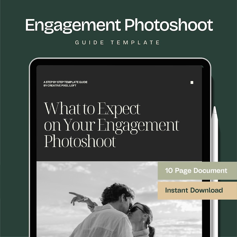 Engagement Photoshoot Guide Template: Canva Editable Magazine (digital ...