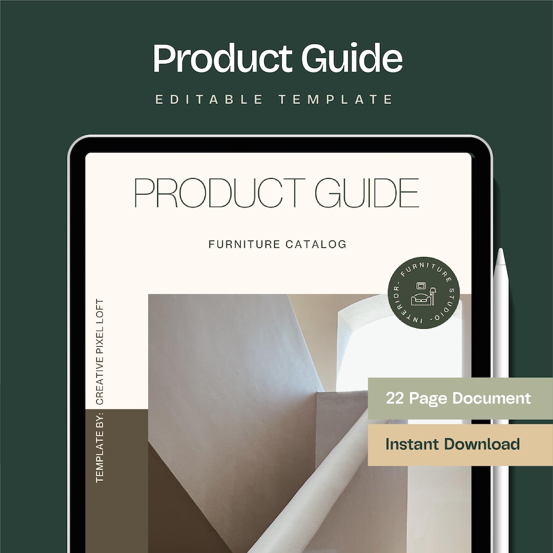 Editable Product Guide Template Catalog Designer Canva Pricing Catalog ...