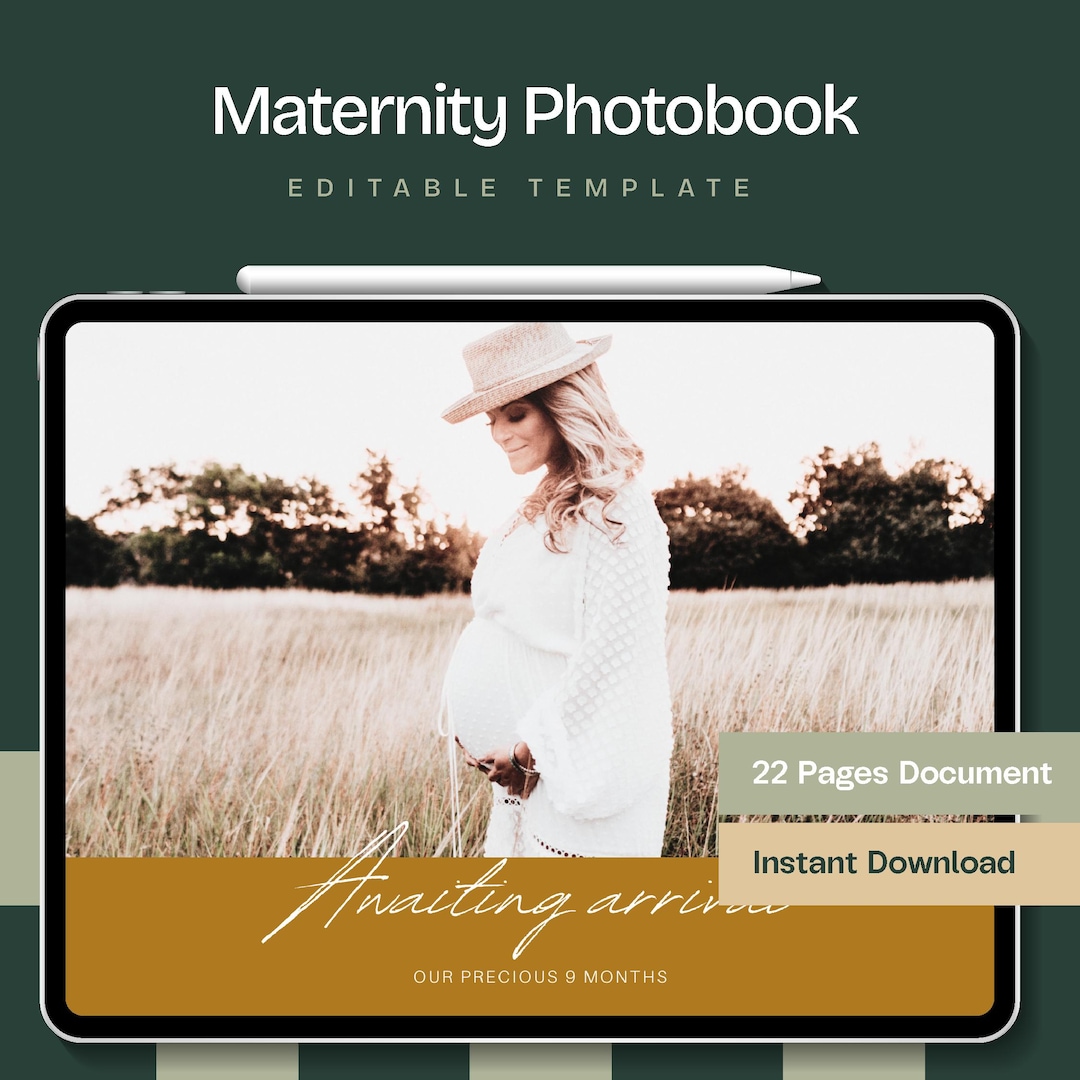 Customizable Maternity Photobook Template to Cherish Pregnancy Memories ...
