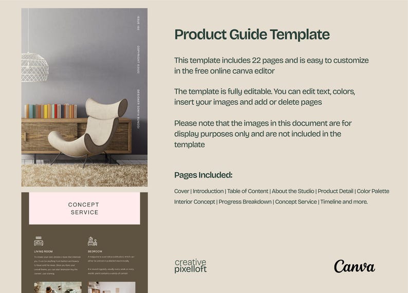 Editable Product Guide Template Catalog Designer Canva Pricing Catalog ...
