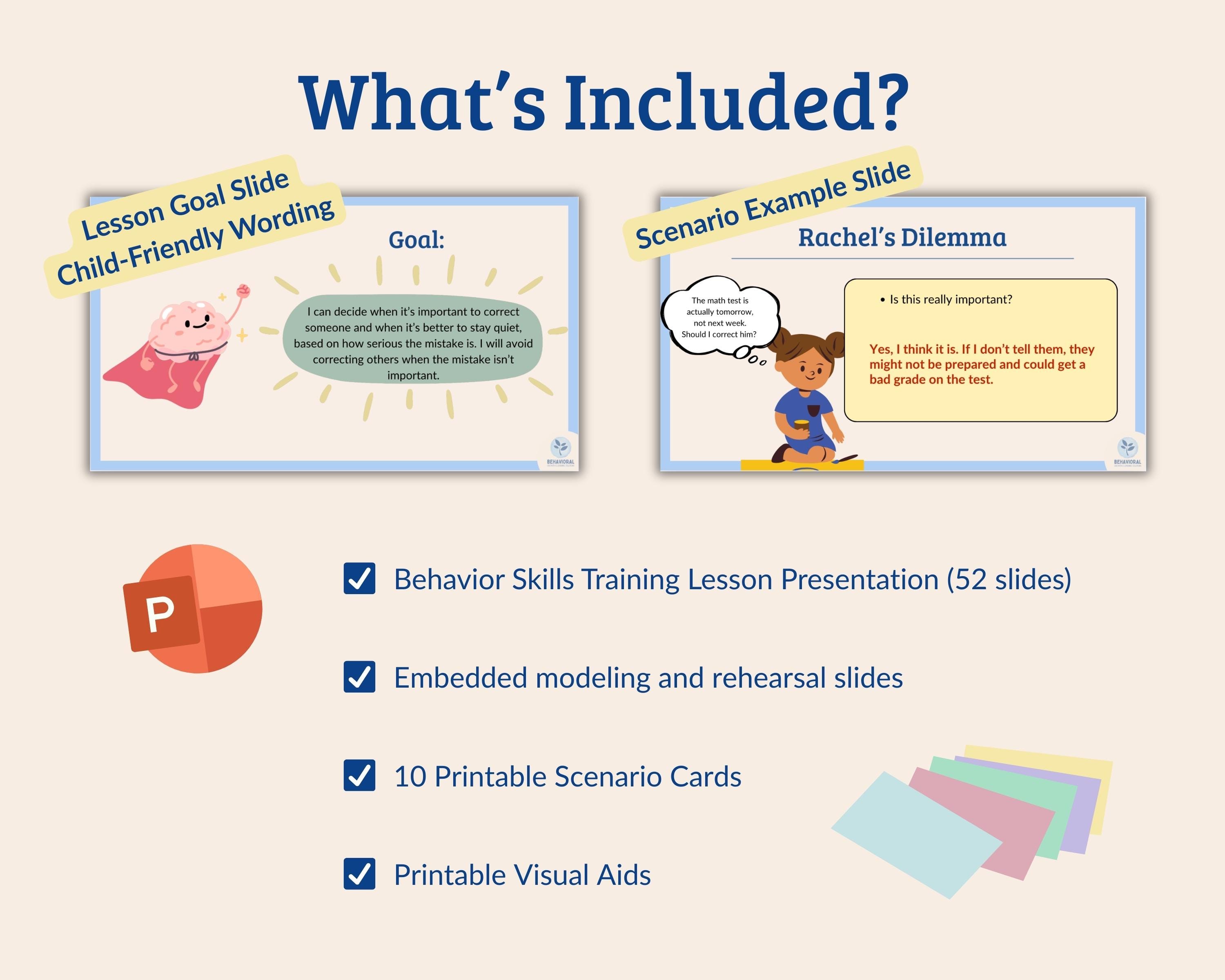 Correcting Others: When and When Not to — BST Social Skills Lesson ...