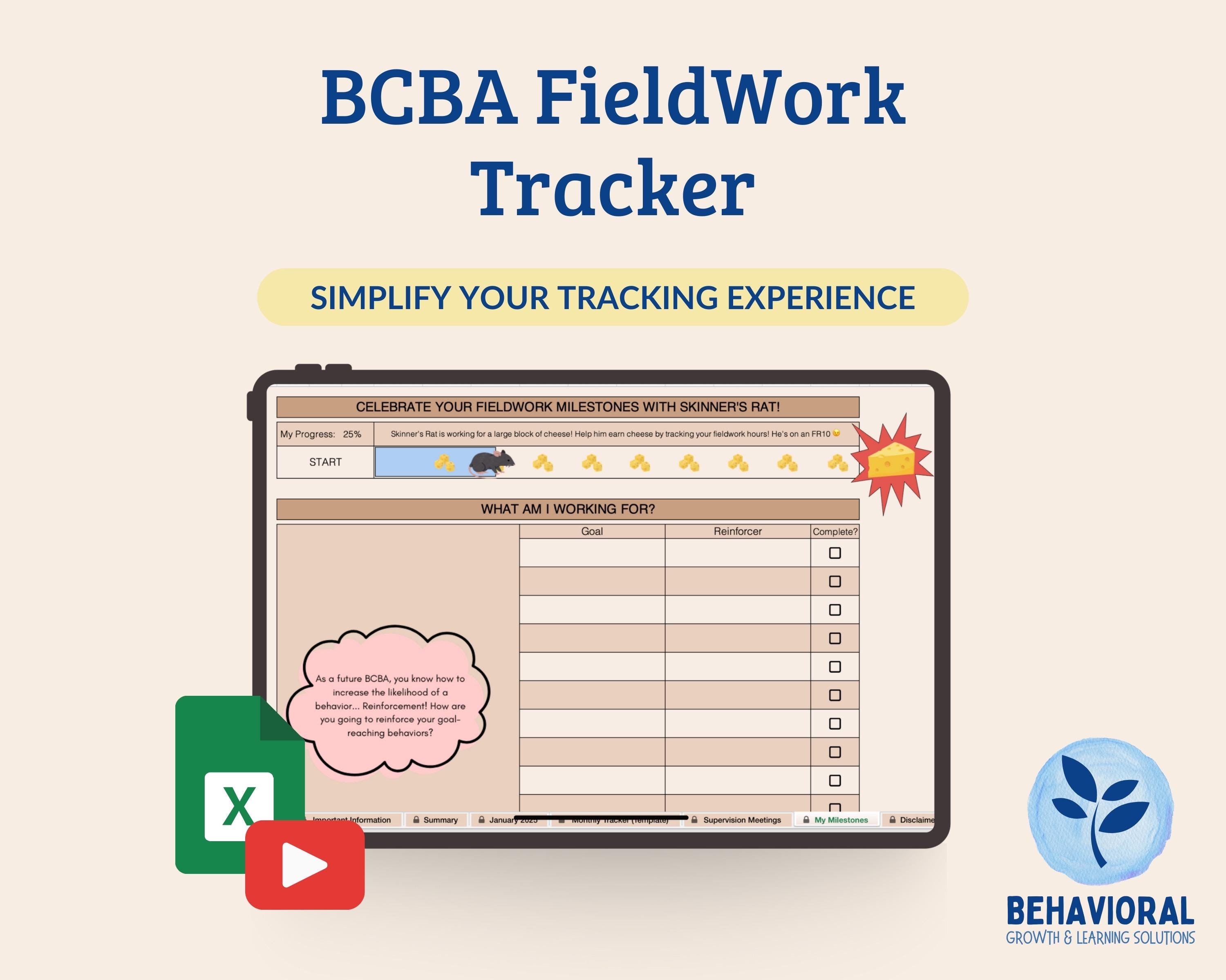 BCBA Fieldwork Tracker + Step-by-step Video Demonstration | Easy ...