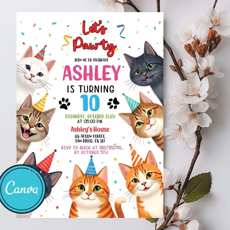 Cat Themed Wedding Invitations - Etsy